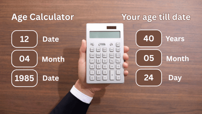 Age Calculator by date of birth